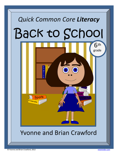 Back to School No Prep Common Core Literacy (6th grade) | Teaching ...