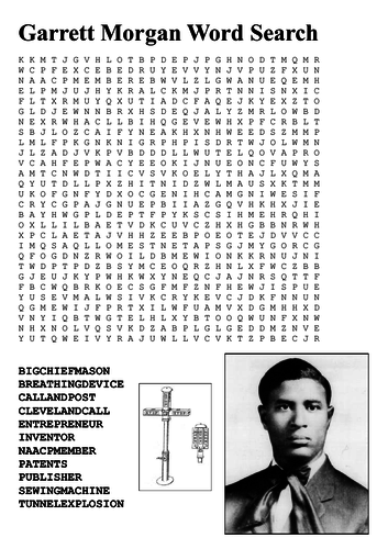 Garrett Morgan Word Search | Teaching Resources