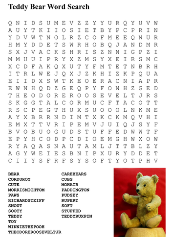 Teddy bear words store