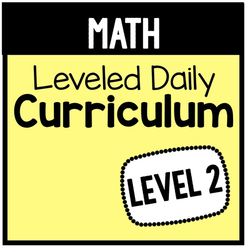 Math Leveled Daily Curriculum {LEVEL 2} | Teaching Resources