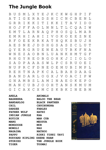 The Jungle Book Word Search by sfy773 - Teaching Resources - Tes