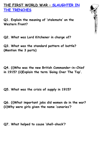 World War I in Color Episode 2 - Slaughter in the Trenches Video Sheet ...