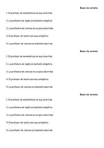 Los profesores / teachers | Teaching Resources