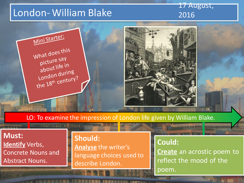 London- William Blake | Teaching Resources