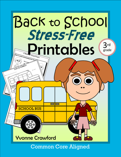 Back to School NO PREP Printables - Third Grade Common Core Math and ...