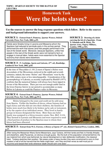 Were the helots slaves? | Teaching Resources