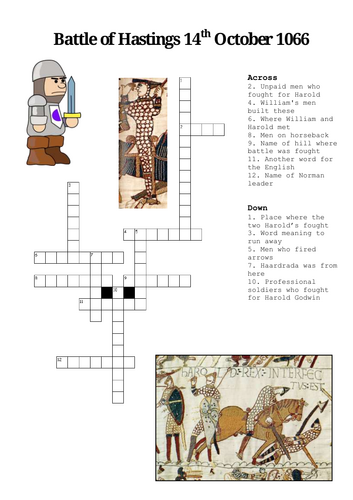 The Battle of Hastings Crossword | Teaching Resources