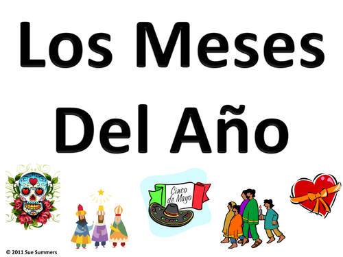 Spanish Months of the Year & Hispanic Festivals Signs - Calendar ...