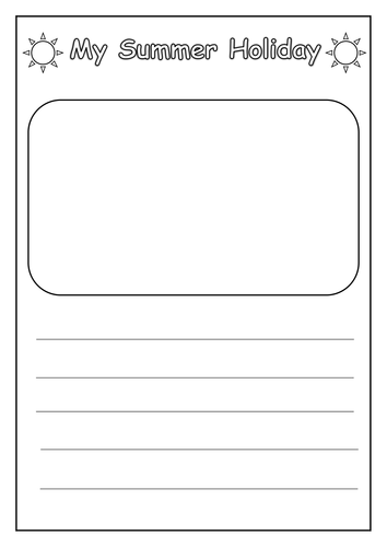Summer Hoiday Writing Frame | Teaching Resources