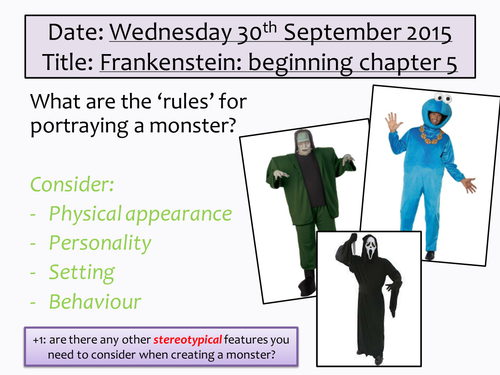 Frankenstein chapter 5 | Teaching Resources
