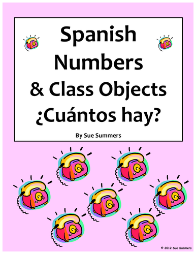 Spanish Numbers & Classroom Objects - ¿Cuántos hay? | Teaching Resources