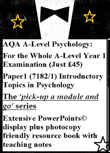 AQA A-Level Psychology: The Whole Paper 1, A-Level Year 1 Examination ...
