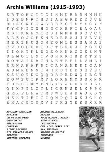 US Athletes Word Search Pack | Teaching Resources