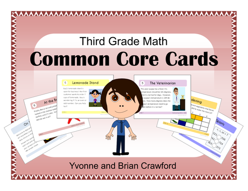 Math Task Cards - Third Grade Math Common Core - All Math Standards ...