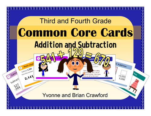 Addition and Subtraction Task Cards (third and fourth grade) | Teaching ...
