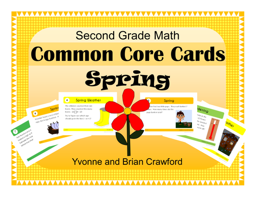 Spring Math Task Cards (2nd Grade Common Core) | Teaching Resources