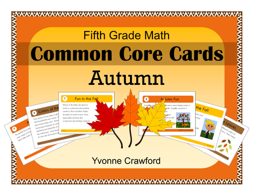 Fall Task Cards - Fifth Grade Common Core Math | Teaching Resources