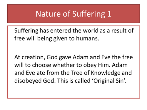 Nature and Purpose of Suffering Activity Marketplace | Teaching Resources