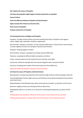 AQA RS GCSE SPEC B Unit 2 Religion and Prejudice Lessons | Teaching ... AQA RS GCSE SPEC B Unit 2 Religion and Prejudice Lessons | Teaching ...