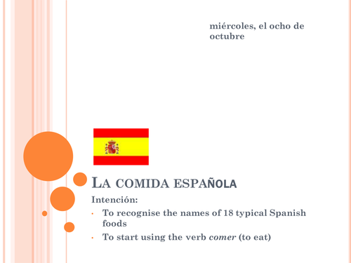 La Comida Espanola Spanish Food Teaching Resources