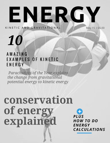 Kinetic Energy and Gravitational Potential Energy Magazine Activity ...