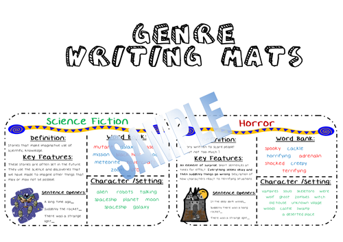 Genre Writing Aids - Mats/Posters | Teaching Resources