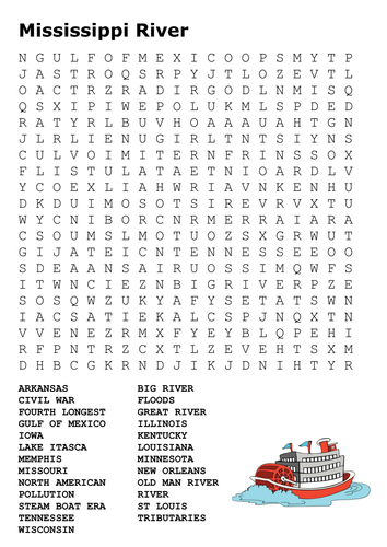 Rivers Word Search Pack | Teaching Resources