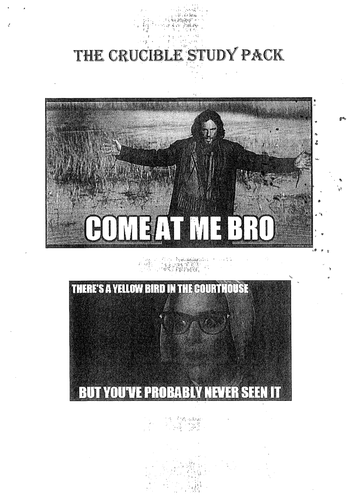 The Crucible study guide and revision pack: essay plans and key quotes ...