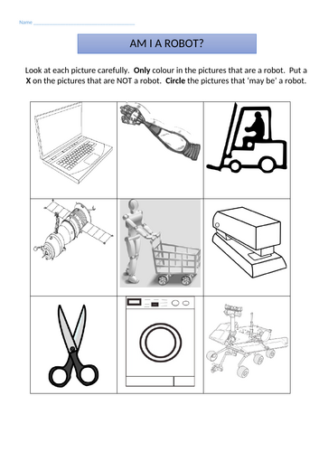 Am I a robot? | Teaching Resources