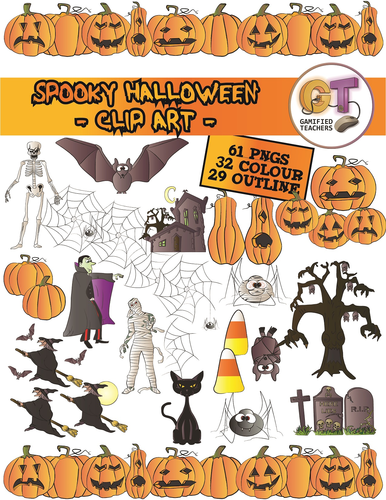 Spooky Clip Art - 32 Clip art perfect for Halloween | Teaching Resources