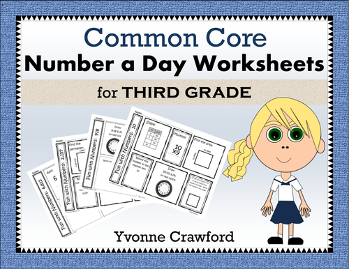 Number a Day Math Printables (third grade) | Teaching Resources