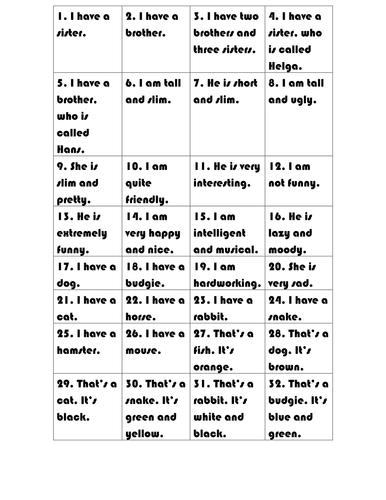 Describing people in Spanish: 'Como eres?' by knotty80 - Teaching ...