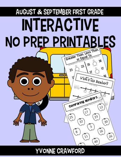 Back to School Interactive No Prep Printables - First Grade | Teaching ...