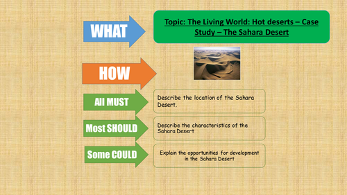 Sahara desert - case study - fully resourced lesson | Teaching Resources