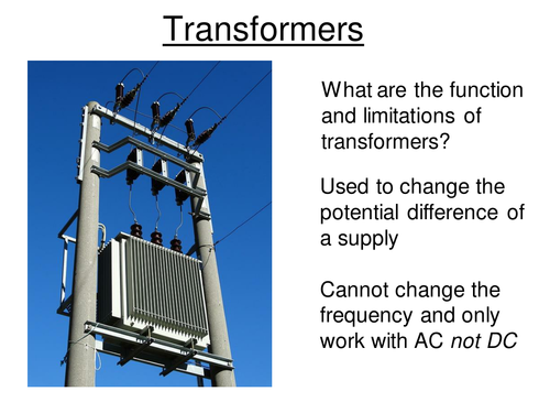 Physics A-Level Year 2 Lesson - Transformers (PowerPoint AND lesson ...