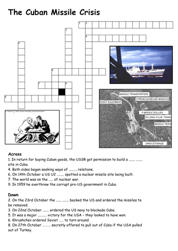 The Cuban Missile Crisis Crossword | Teaching Resources
