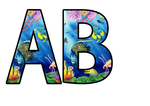 Under The Sea Lettering