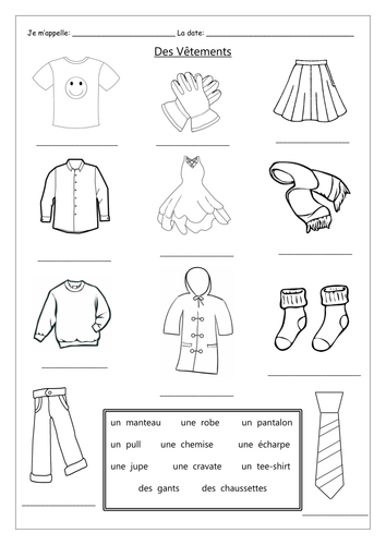 FRENCH - CLOTHING - Des Vêtements - Introduction | Teaching Resources