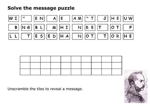 Jack the Ripper Message Puzzle | Teaching Resources