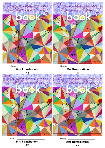 Book Labels - Geometry | Teaching Resources