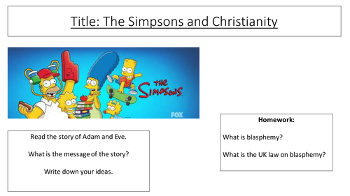 The Simpsons and the Christianity | Teaching Resources