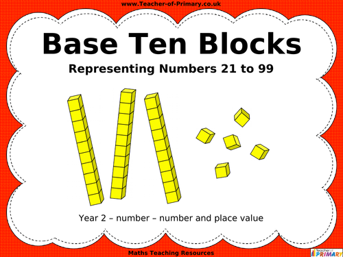 Base Ten Blocks - Representing Numbers 21 to 99 | Teaching Resources