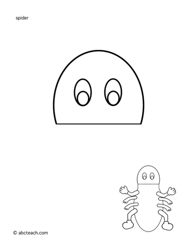 Paper Bag Puppet: Animals - Spider | Teaching Resources Paper Bag Puppet: Animals - Spider | Teaching Resources