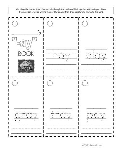 Worksheet: Word Family - ay words | Teaching Resources