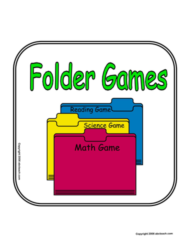 Sign: Science Folder Games | Teaching Resources
