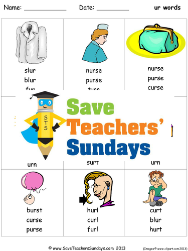 Ur Phonics Worksheets, Activities, Flash Cards, Lesson Plans and Other Teaching Resources ...