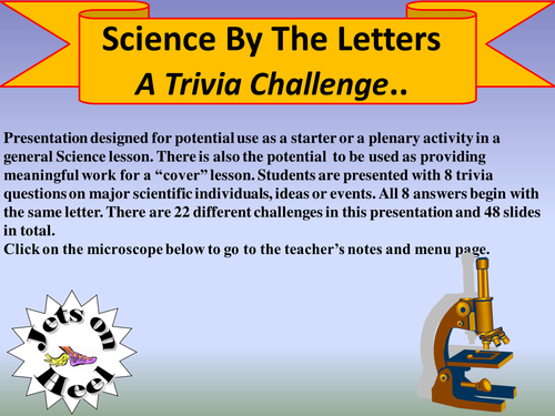 Alphabet of Science | Teaching Resources