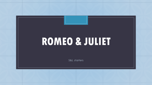 Romeo & Juliet: Act 1 - all | Teaching Resources