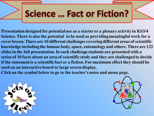 Science Fact or Science Fiction? | Teaching Resources