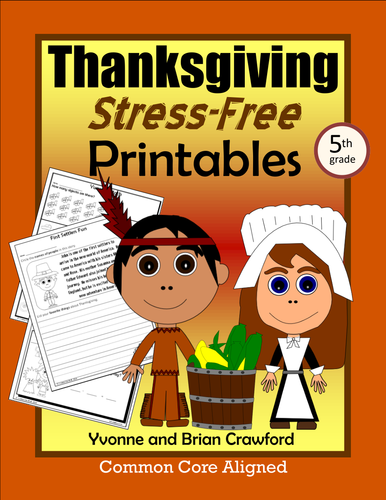Thanksgiving NO PREP Printables - Fifth Grade Common Core Math and ...